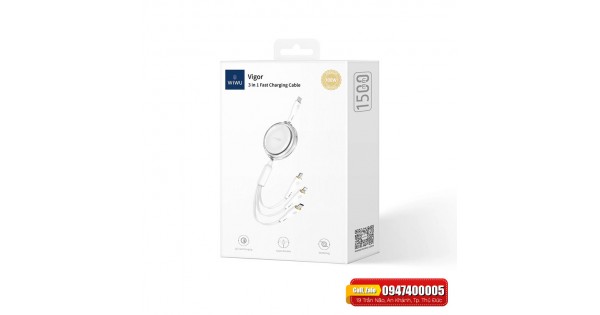 Cáp rút sạc nhanh WiWU Vigor 100W 3in1 C023
